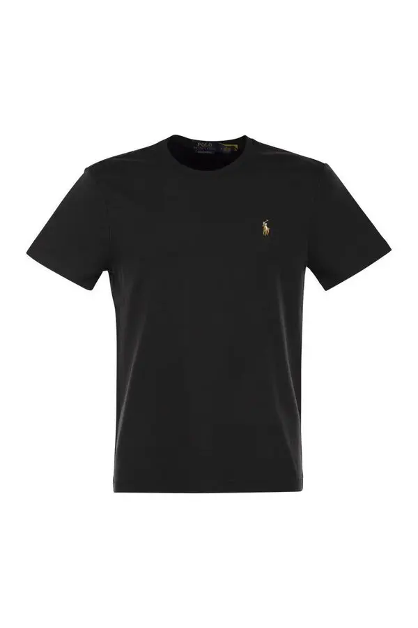 Ralph Lauren Custom Slim-fit Cotton T-shirt - Black