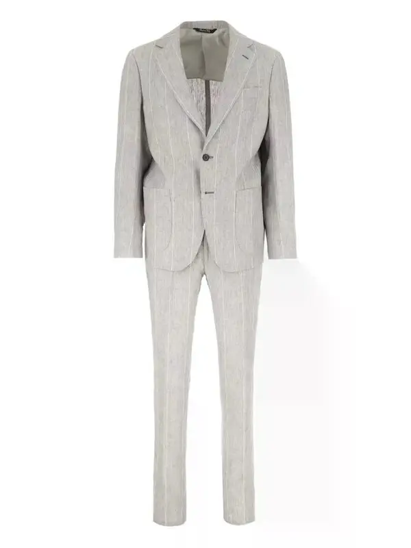 COLAMARINO Linen Single-breasted Suit - Grey