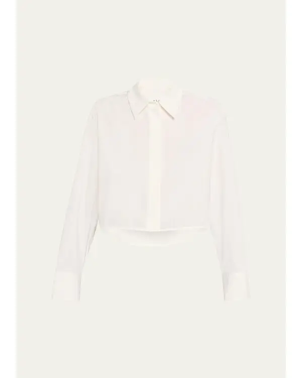 A.L.C. Maude Cropped Top - White