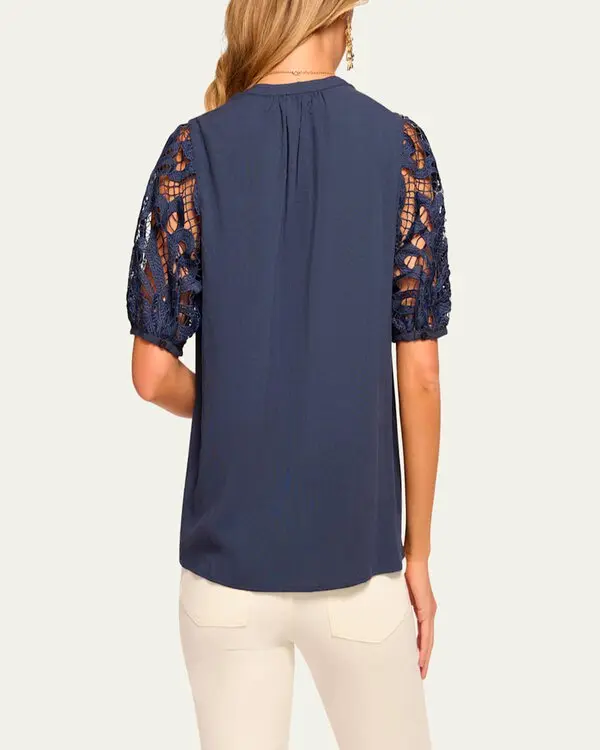 Ramy Brook Gia Open-knit Blouse