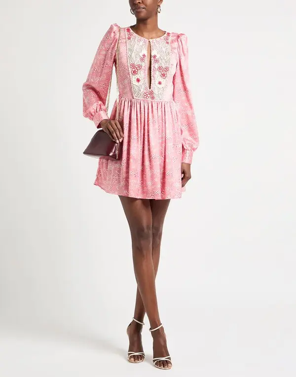 Elisabetta Franchi Flared Floral-print Mini Dress