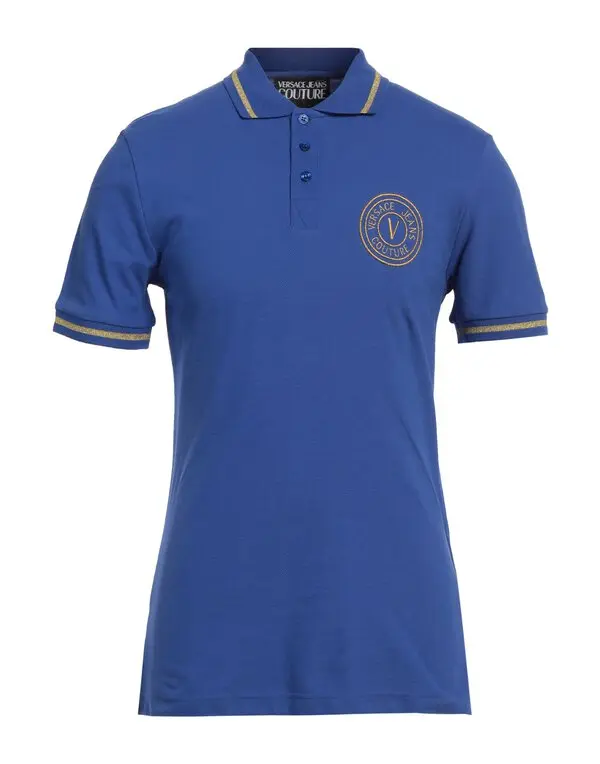 Versace Polo Shirt Size Cotton, Polyester, Elastane, Metallic Polyester