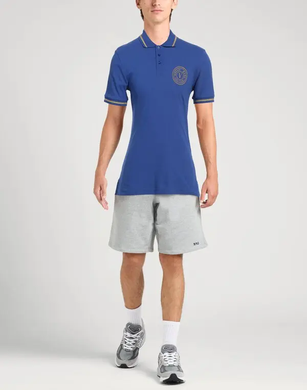 Versace Polo Shirt Size Cotton, Polyester, Elastane, Metallic Polyester