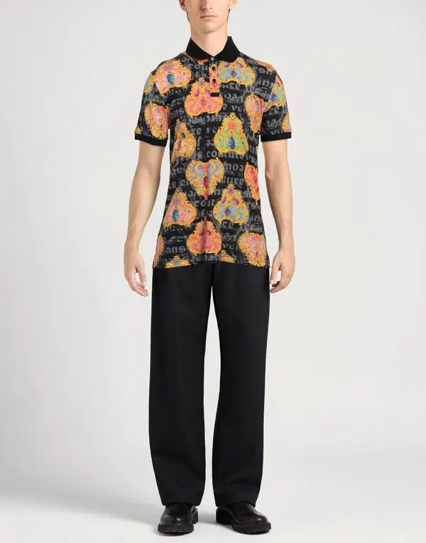Versace Polo Shirt Size Cotton, Polyester, Polyamide, Elastane