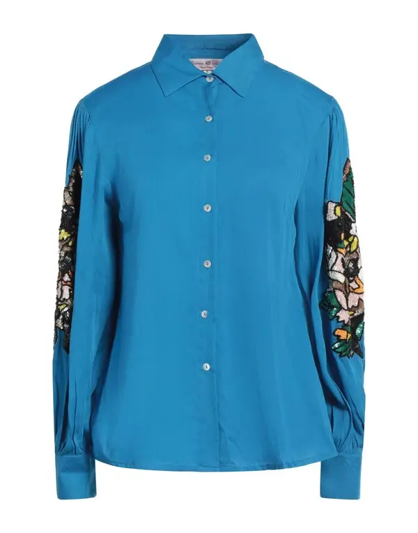 CONNOR & BLAKE Satin Shirt With Appliqués