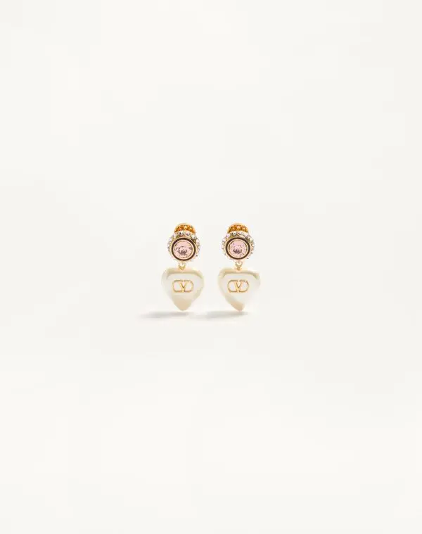 Valentino Garavani Vlogo Signature Stud Earrings - Gold/cream