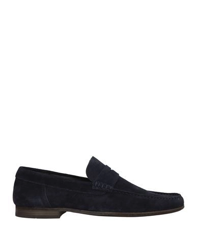 MOORER Leather Penny Loafers - Navy