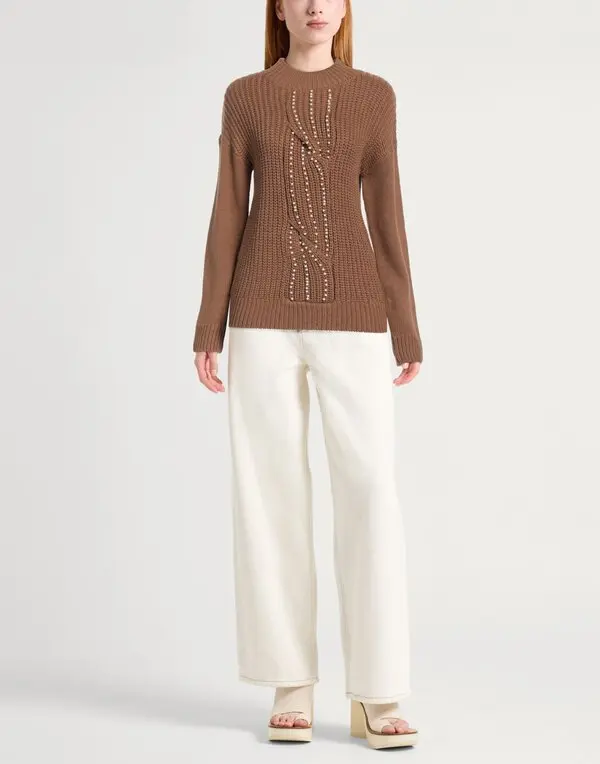 Guess Embellished Turtleneck Knit Sweater