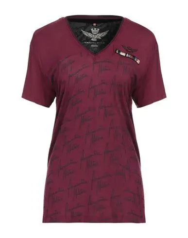 AERONAUTICA MILITARE Logo-print Viscose T-shirt - Plum