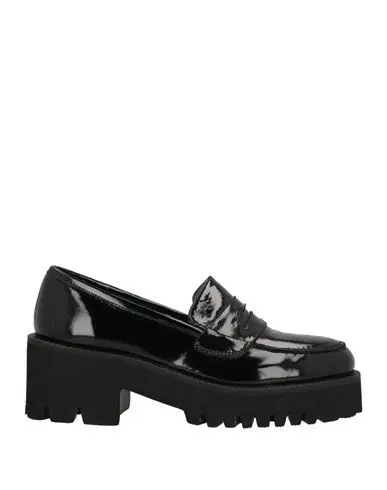 PREGUNTA Patent Leather Loafers With Block Heel