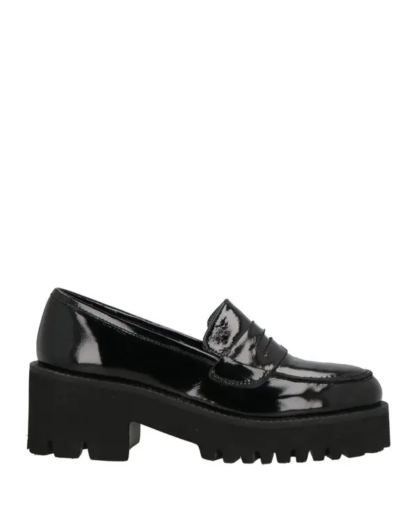 PREGUNTA Patent Leather Loafers With Block Heel