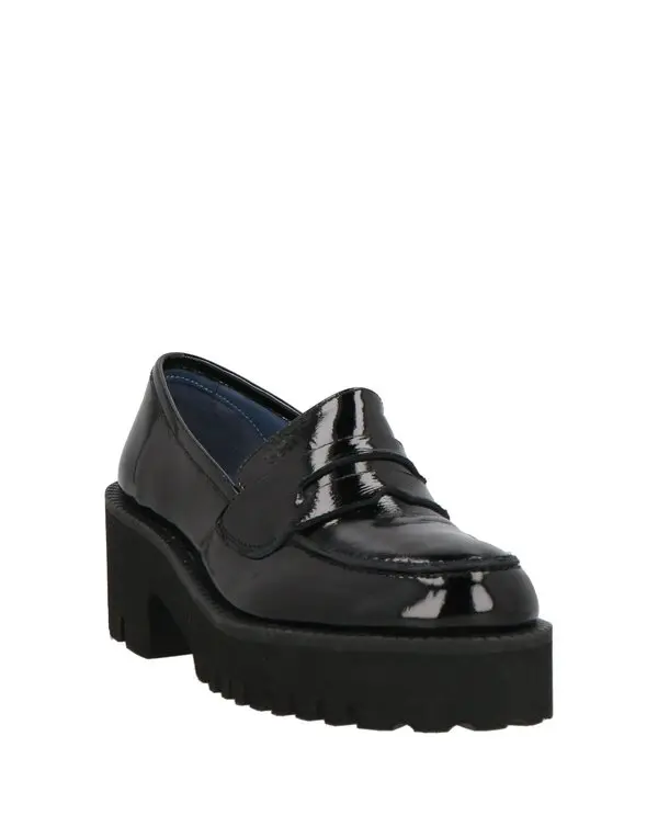 PREGUNTA Patent Leather Loafers With Block Heel