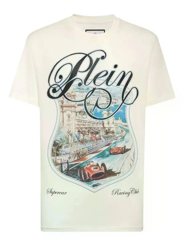 Philipp Plein Racing Car T-shirt - White