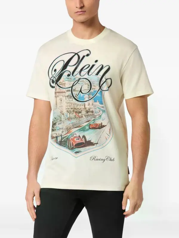 Philipp Plein Racing Car T-shirt - White