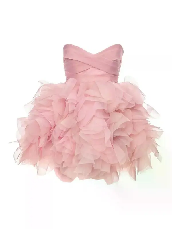 ANA RADU Ruffle-detail Minidress - Pink