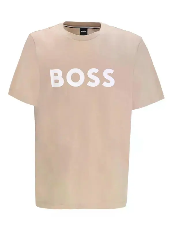 BOSS Logo-print T-shirt - Neutrals