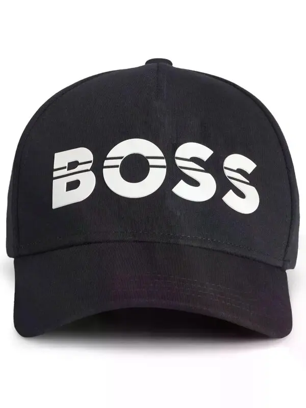 BOSS Logo-appliqué Cap - Blue
