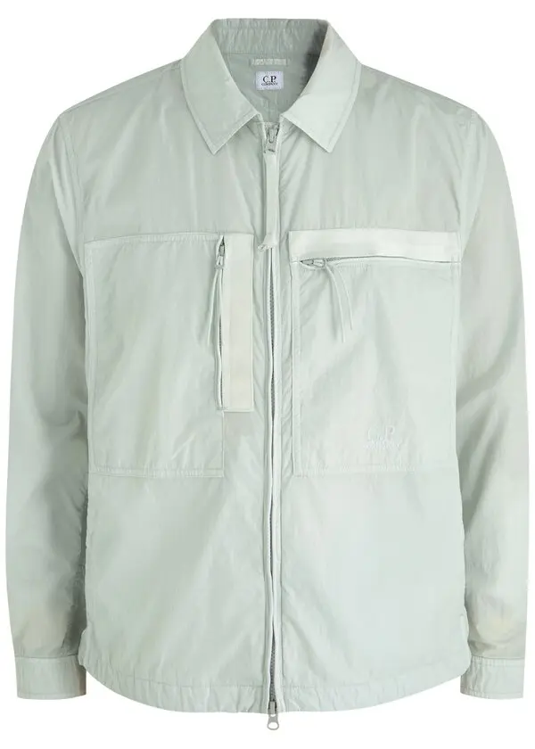 C.P. COMPANY Logo Embroidered Shell Overshirt