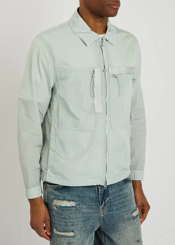 C.P. COMPANY Logo Embroidered Shell Overshirt