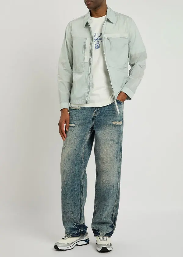 C.P. COMPANY Logo Embroidered Shell Overshirt