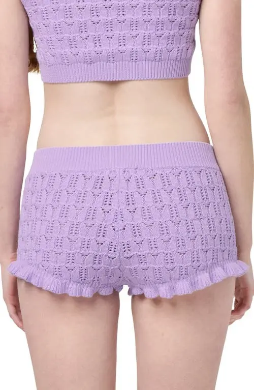 FLORENCE BY MILLS Pointelle Knit Shorts - Millie Lavender