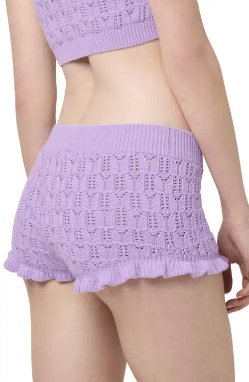 FLORENCE BY MILLS Pointelle Knit Shorts - Millie Lavender