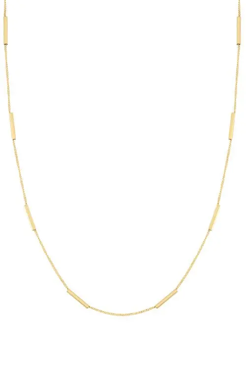 Bony Levy 14k Gold Bar Station Chain Necklace - 14k Yellow Gold