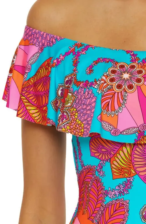 Trina Turk Meilani Off-the-shoulder One-piece Swimsuit