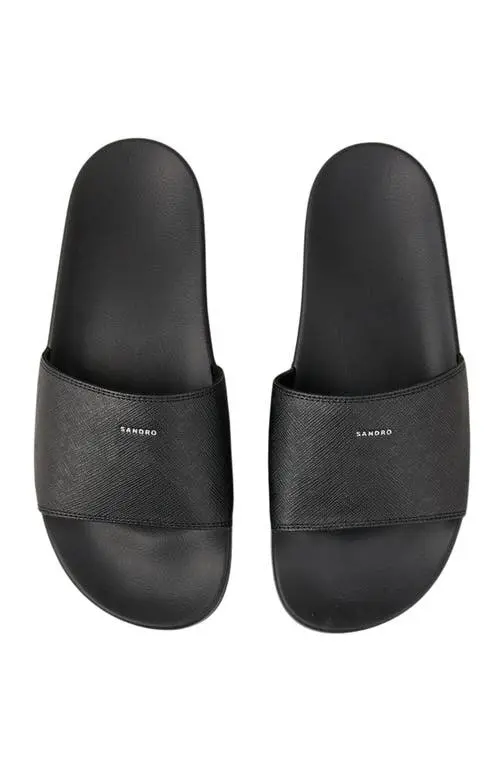 Sandro Sandals With Saffiano-effect Reconstituted Leather