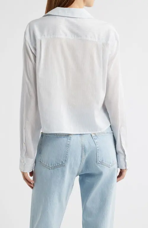 FRAME Stripe Cotton & Silk Button-up Shirt