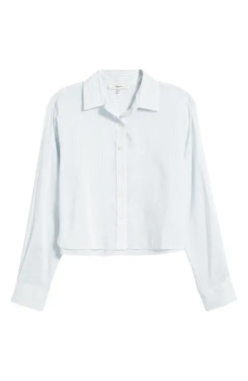 FRAME Stripe Cotton & Silk Button-up Shirt