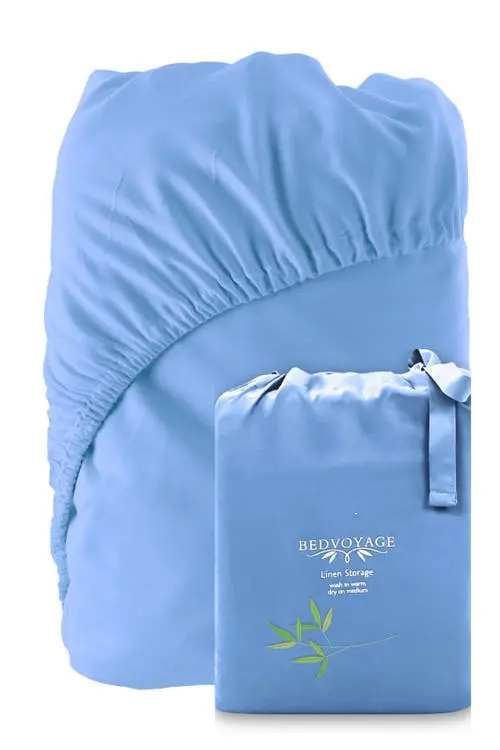 BEDVOYAGE Luxury 100% Viscose Cooling Deep-pocket Fitted Sheet - Ocean