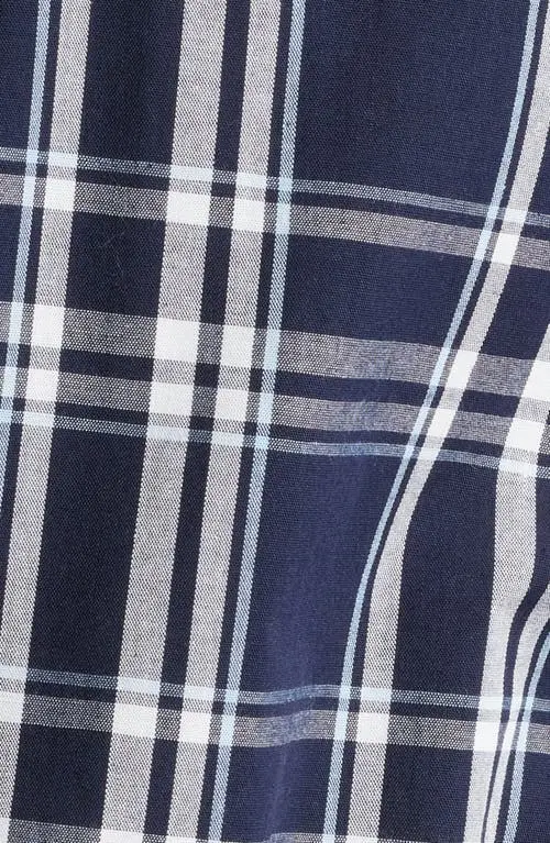 Majestic International Plaid Cotton Oxford Cloth Robe