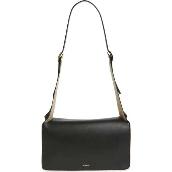 REE PROJECTS Florencia Soft Leather Shoulder Bag - Black