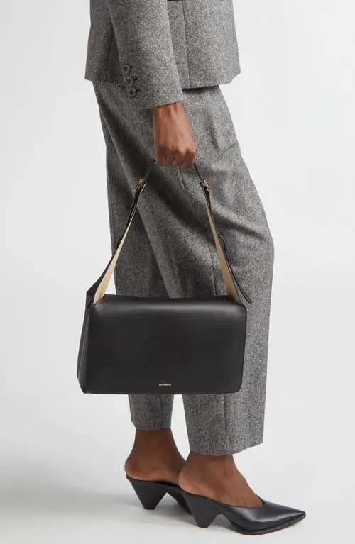 REE PROJECTS Florencia Soft Leather Shoulder Bag - Black