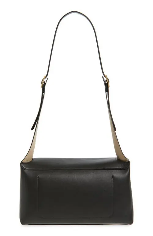 REE PROJECTS Florencia Soft Leather Shoulder Bag - Black