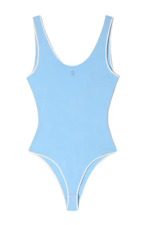 Sandro Fine Knit Bodysuit With Contrasting Trim