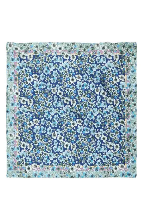 Nordstrom Print Silk Square Scarf - Ditzy Blue Florals