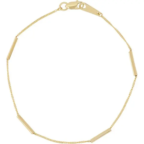 Bony Levy 14k Gold Bar Station Bracelet - 14k Yellow Gold