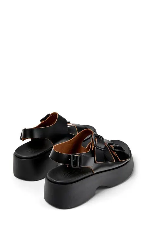 Camper Tasha Platform Sandal - Black