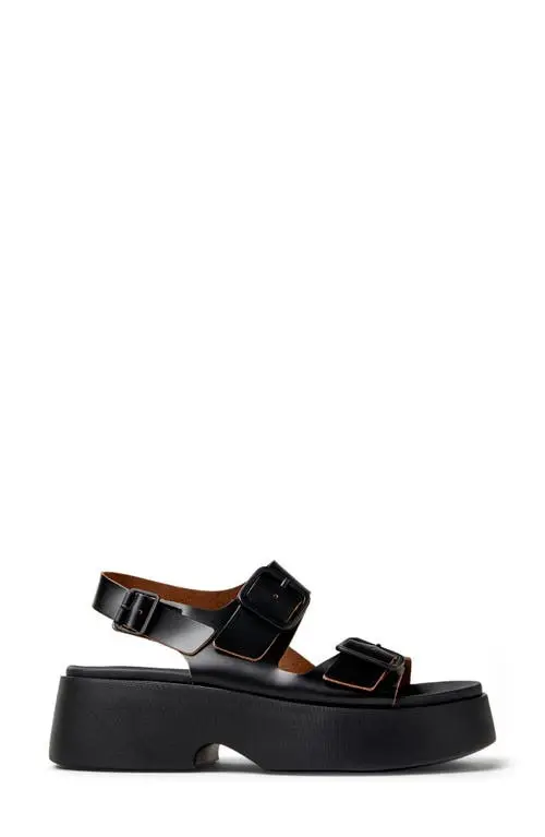 Camper Tasha Platform Sandal - Black