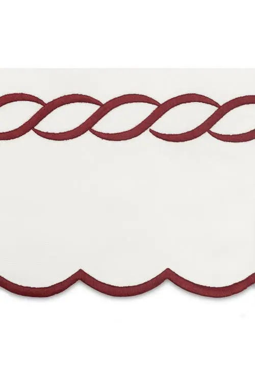 MATOUK Classic Chain Scallop Sham - Red