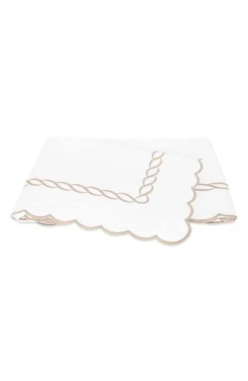 MATOUK Classic Chain Scallop Flat Sheet - Dune