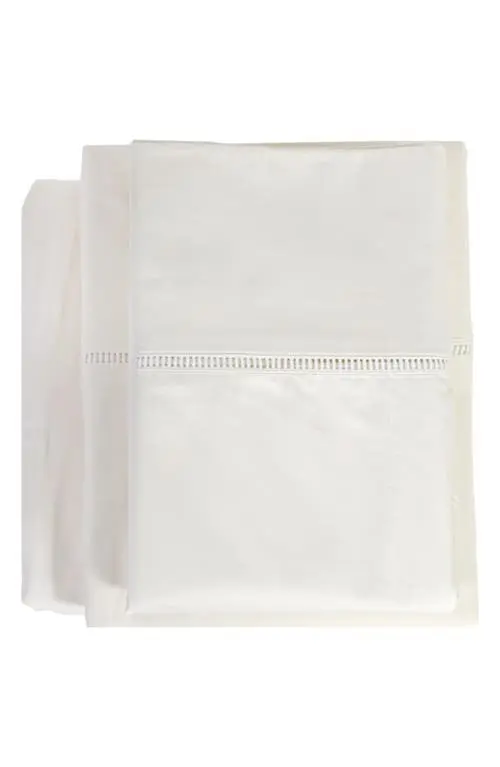 POM POM AT HOME Como Ladder Stitch Cotton Sateen Sheet Set - Ivory