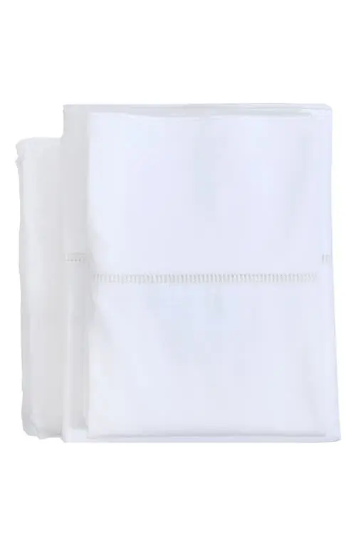 POM POM AT HOME Como Ladder Stitch Cotton Sateen Sheet Set - White