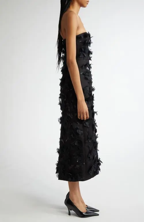 Michael Kors Floral Strapless Dress