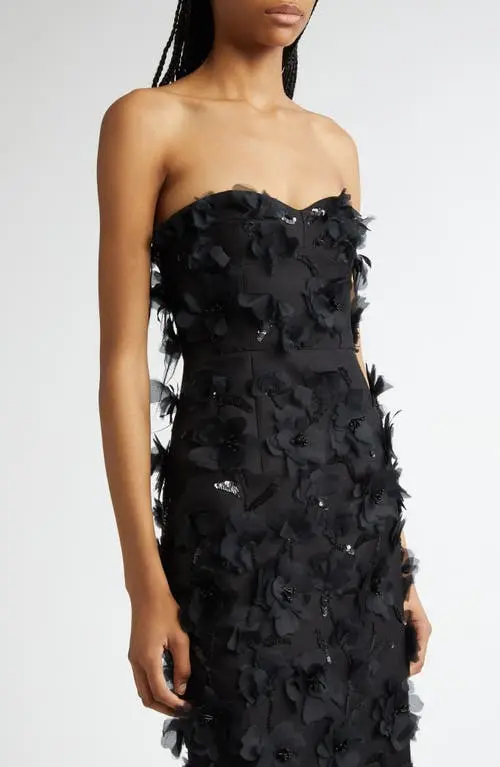 Michael Kors Floral Strapless Dress
