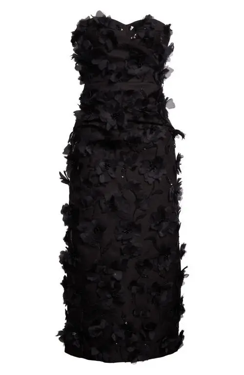 Michael Kors Floral Strapless Dress