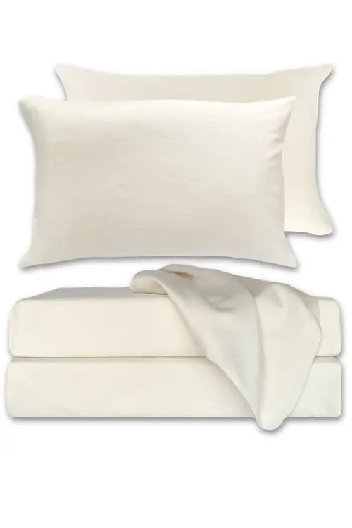 BEDVOYAGE Luxury 100% Viscose Cooling Bed Sheet Set - Ivory