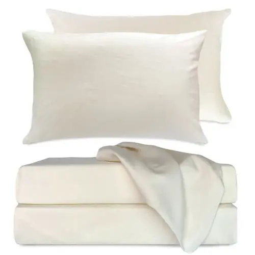BEDVOYAGE Cooling 100% Viscose Sheet Setsoft - Ivory